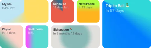 Pretty Progress - Countdown widgets on your iPhone