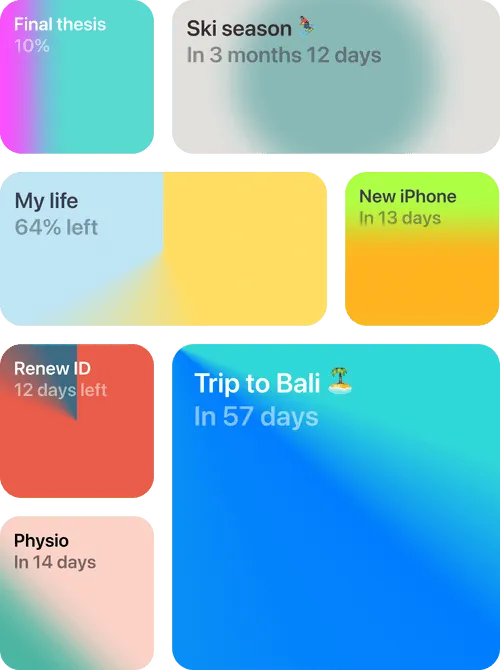 Pretty Progress - Countdown widgets on your iPhone