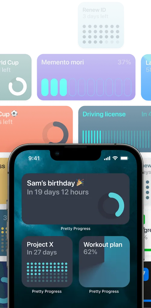 Pretty Progress - Countdown widgets on your iPhone