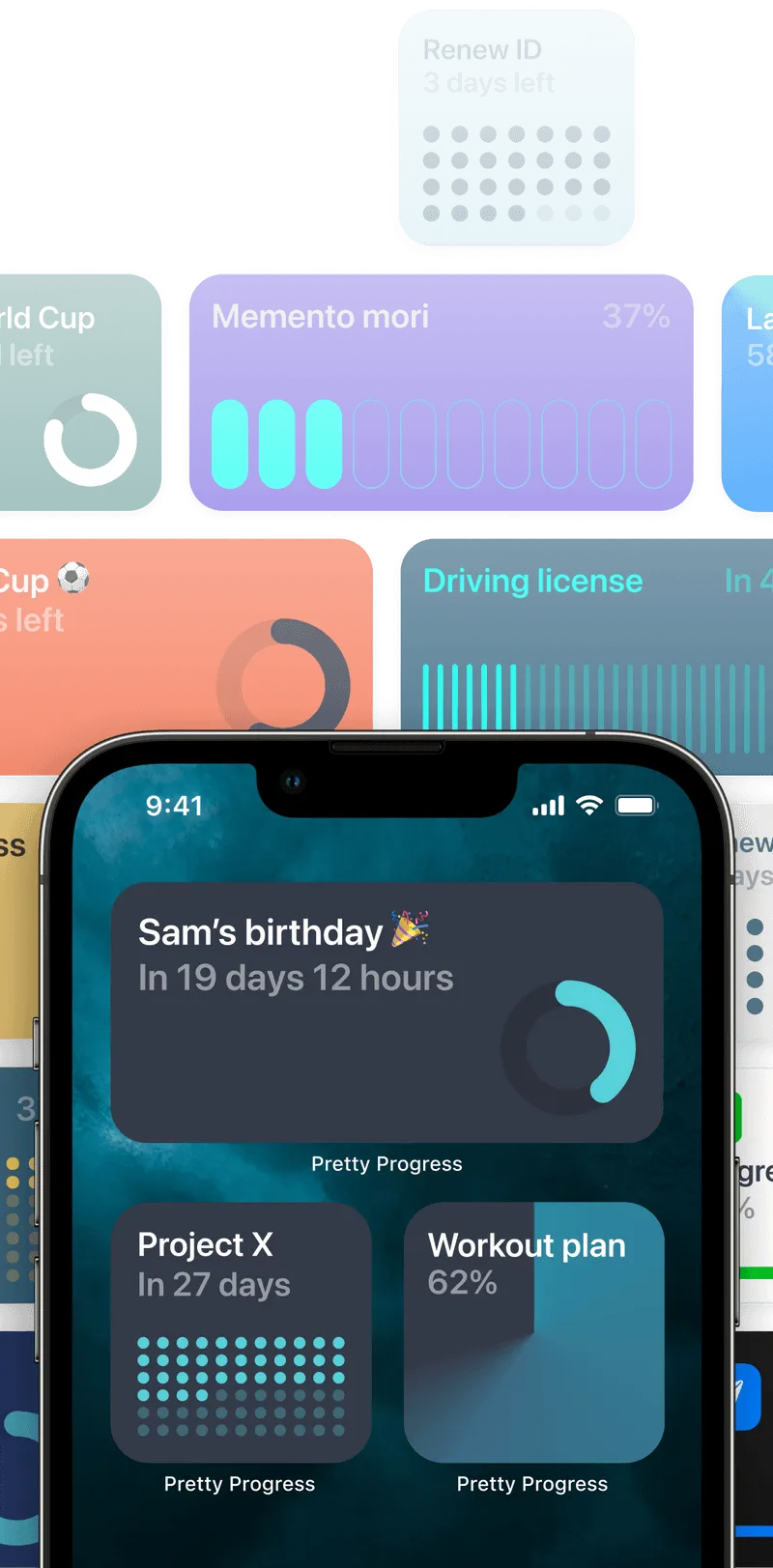 Pretty Progress - Countdown widgets on your iPhone