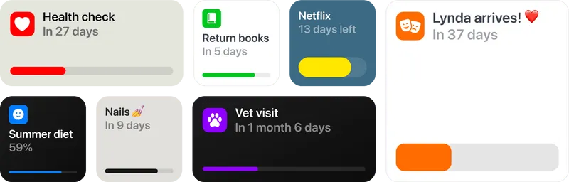 Pretty Progress - Countdown widgets on your iPhone