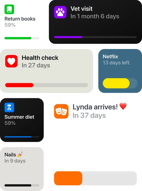 Pretty Progress - Countdown widgets on your iPhone