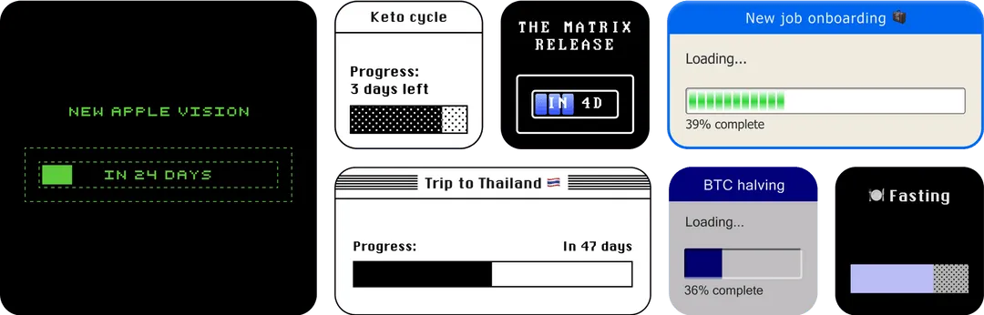 Pretty Progress - Countdown widgets on your iPhone