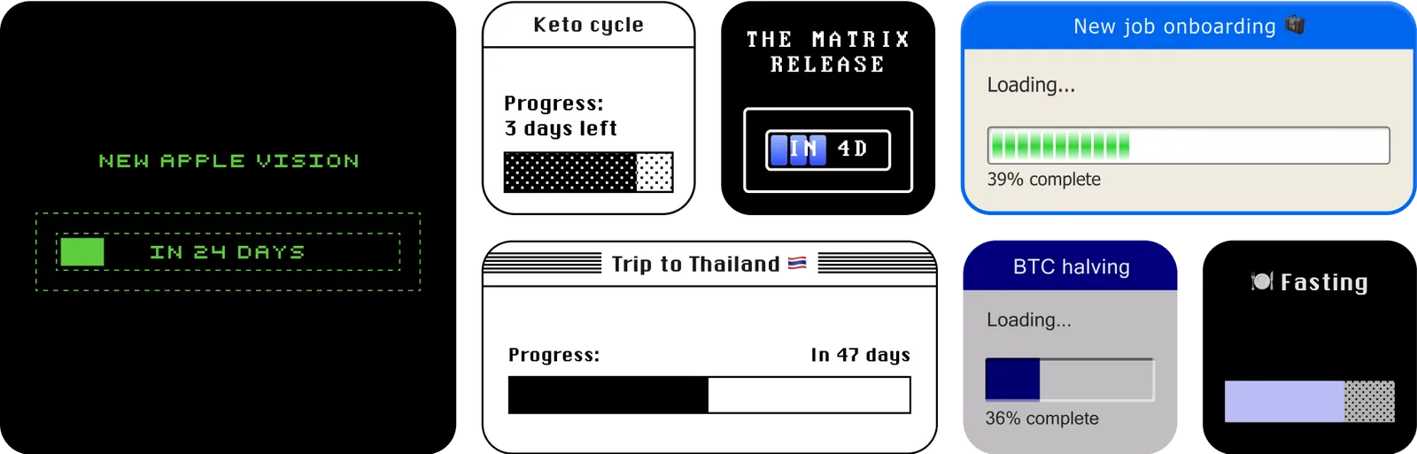 Pretty Progress - Countdown widgets on your iPhone