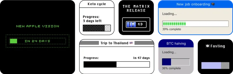 Pretty Progress - Countdown widgets on your iPhone