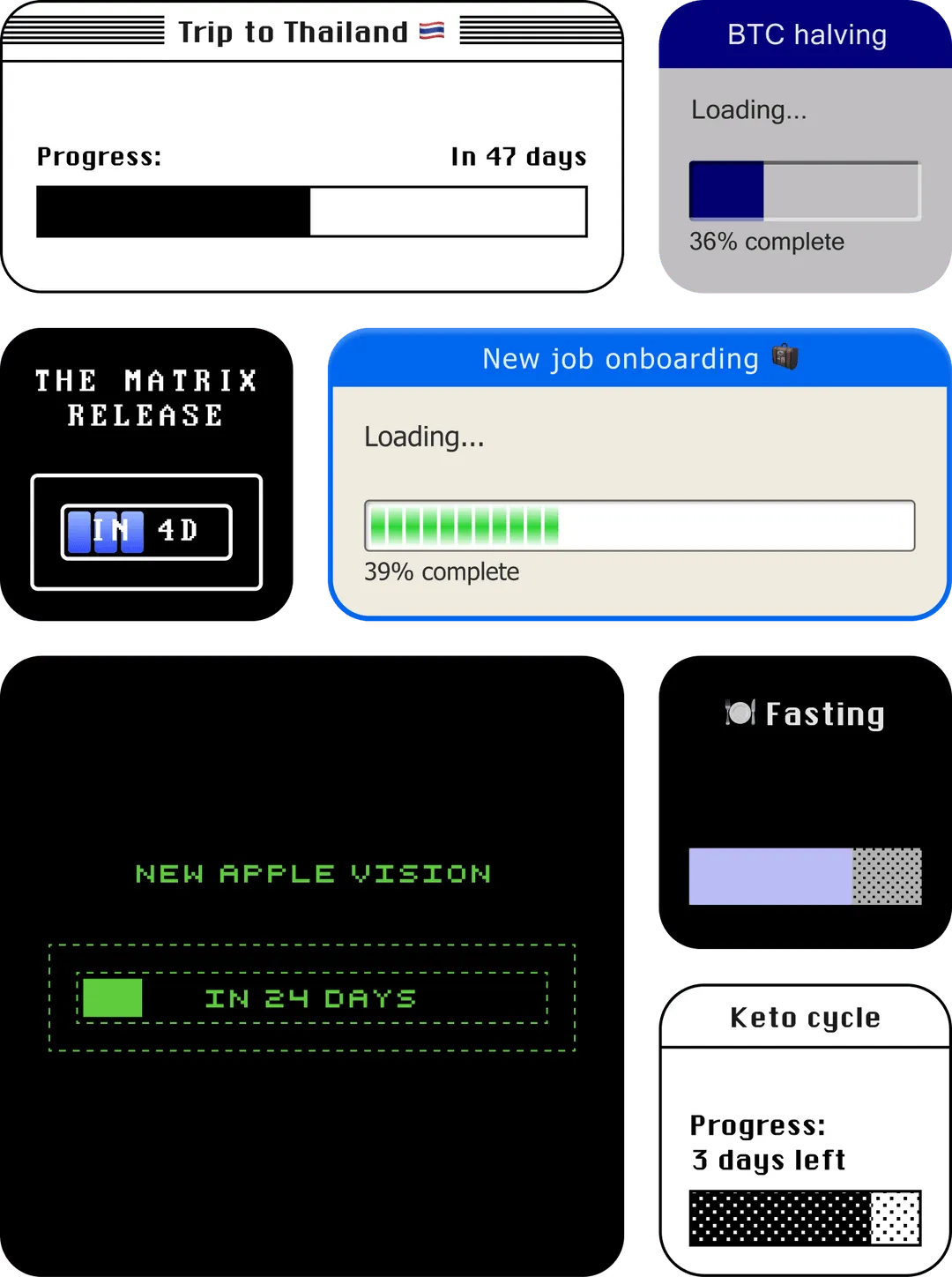 Pretty Progress - Countdown widgets on your iPhone