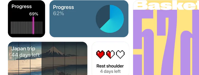 Pretty Progress - Countdown widgets on your iPhone