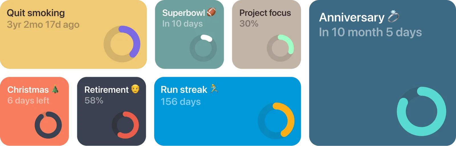 Pretty Progress - Countdown widgets on your iPhone