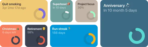 Pretty Progress - Countdown widgets on your iPhone