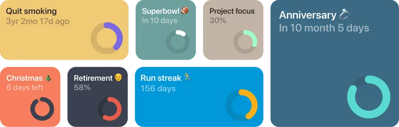 Pretty Progress - Countdown widgets on your iPhone