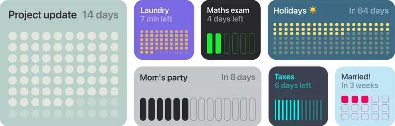 Pretty Progress - Countdown widgets on your iPhone